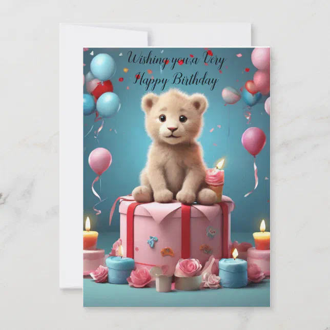 Teddy Birthday card | Zazzle