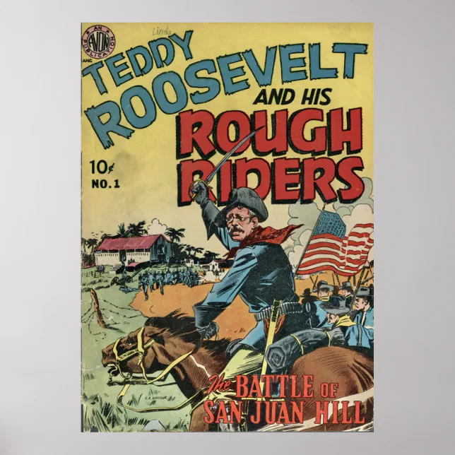 Teddy Roosevelt and His Rough Riders 001 oneshot Poster | Zazzle