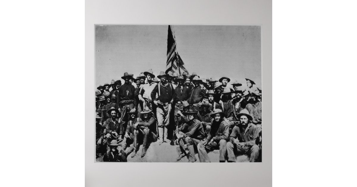 Teddy's Colts Teddy Roosevelt Rough Riders 1898 Poster | Zazzle