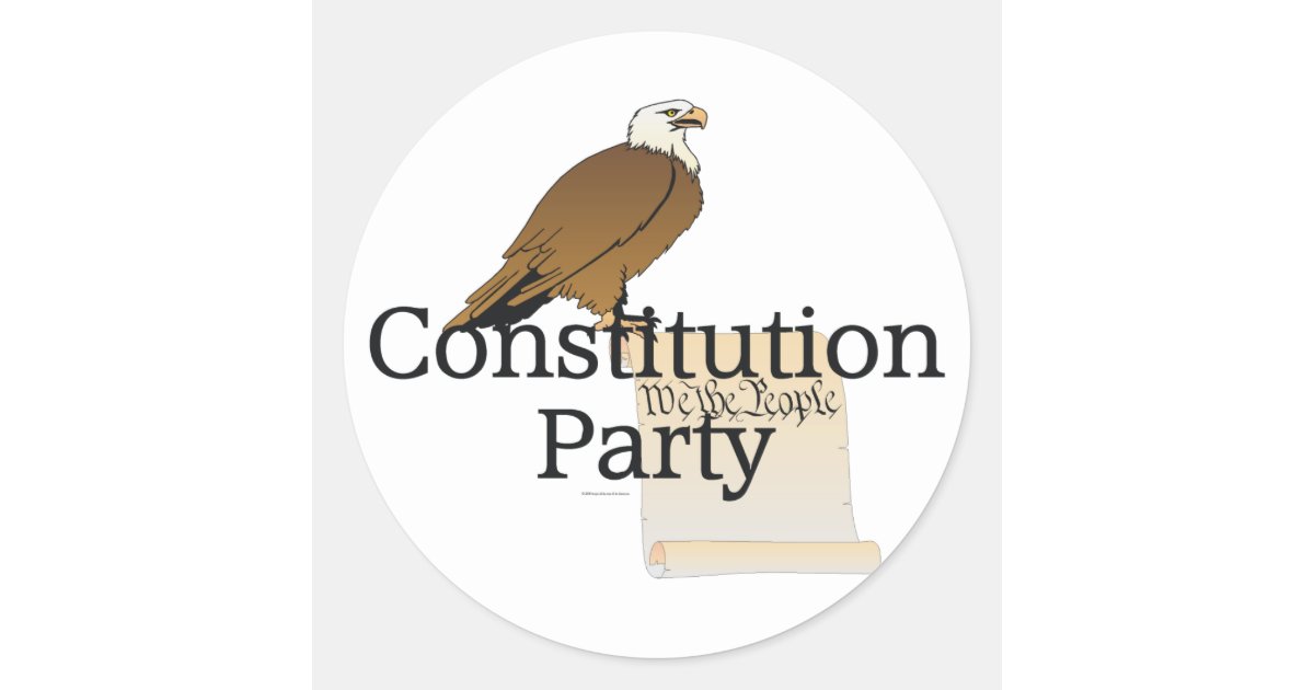 TEE Constitution Party Classic Round Sticker | Zazzle