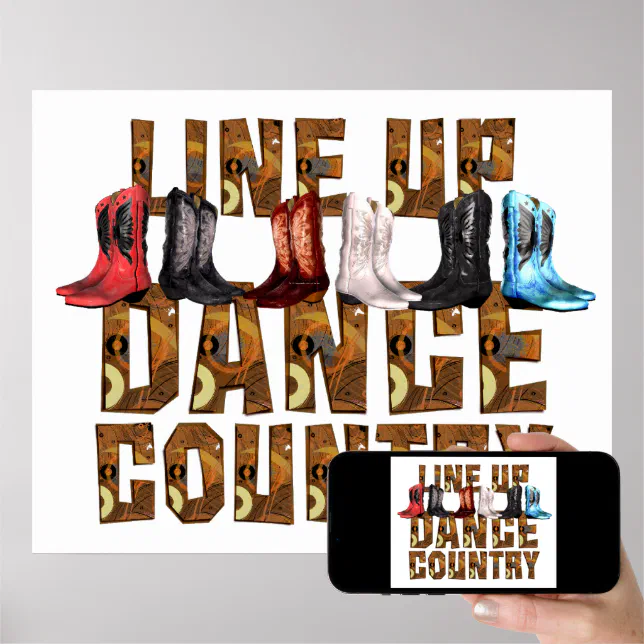 TEE Country Line Dance Poster | Zazzle