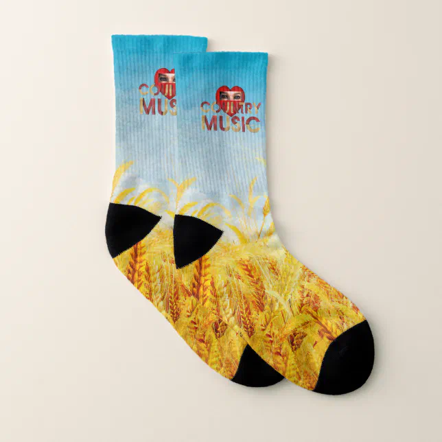 TEE Love Country Music Socks | Zazzle