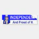TEE Proud Independent Bumper Sticker | Zazzle