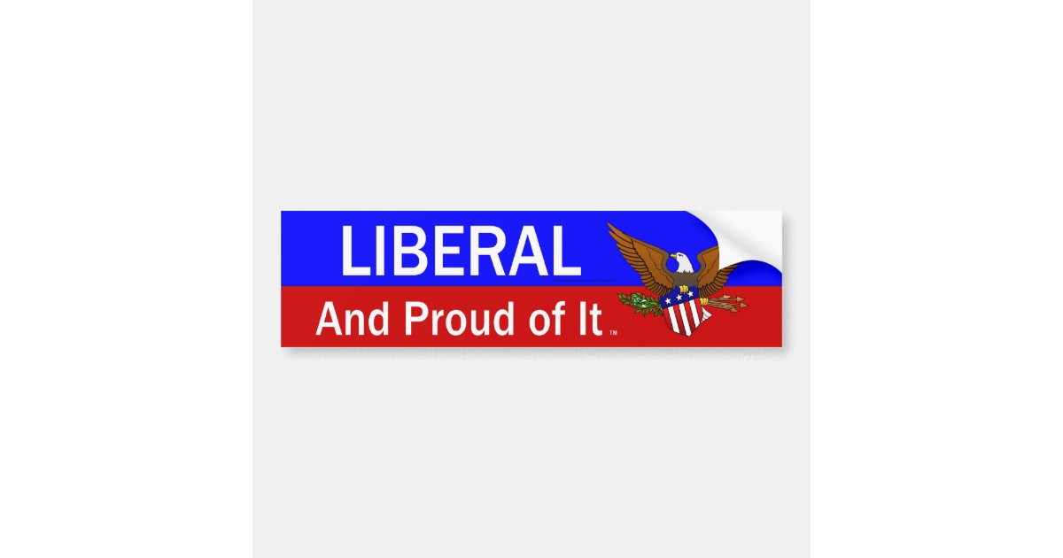 TEE Proud Liberal Bumper Sticker | Zazzle