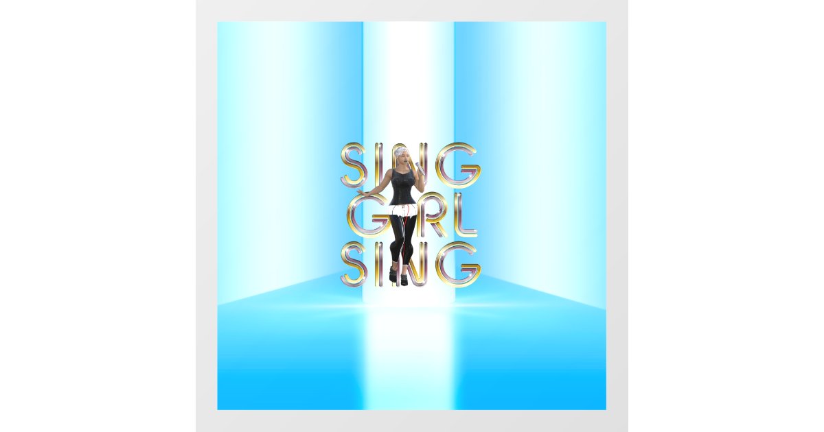 TEE Sing Girl Sing Floor Decals | Zazzle