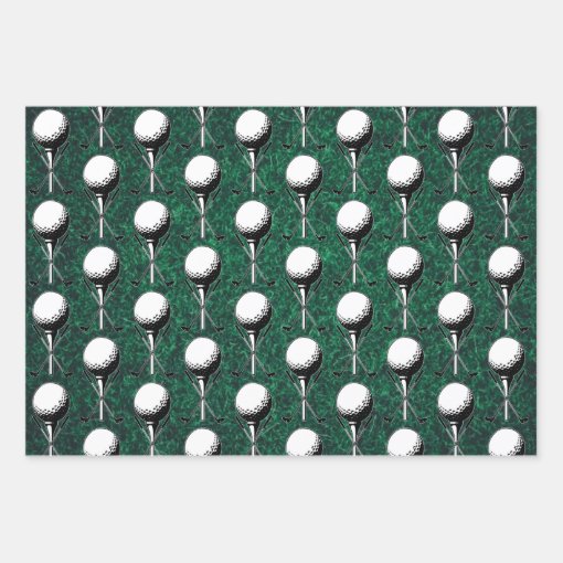 Tee Time Golfers Collection Wrapping Paper Sheets | Zazzle
