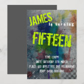 Teen Boy Graffiti Invitation | Zazzle