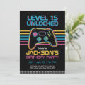 Teen Gaming Gamer Boy Video Game Player Birthday Invitation | Zazzle