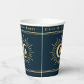 Teen Girl Celestial Blue First Moon Period Party Paper Cups | Zazzle