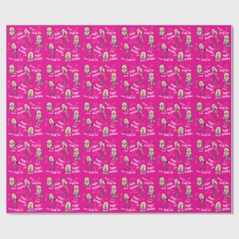 Teen Girl Fun Times Wrapping Paper | Zazzle