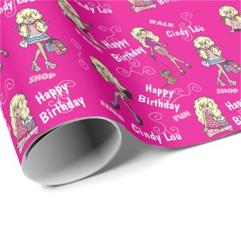 Teen Girl Fun Times Wrapping Paper | Zazzle