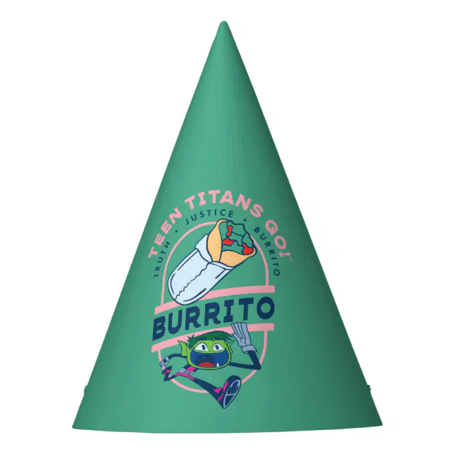 Teen Titans Go! Beast Boy "Truth Justice Burrito" Party Hat | Zazzle