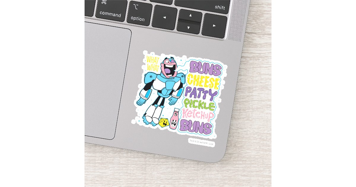 Teen Titans Go! | Cyborg Burger Rap Sticker | Zazzle