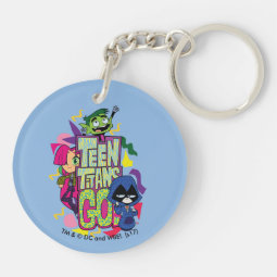 Teen Titans Go! | "Girls Girls" Animal Print Logo Keychain | Zazzle