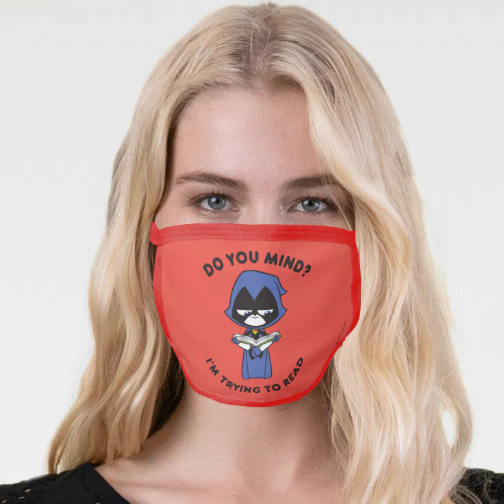 Teen Titans Go! | Raven "I'm Trying To Read" Face Mask | Zazzle