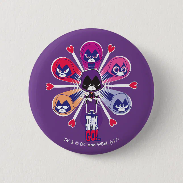 Teen Titans Go! | Raven's Emoticlones Button | Zazzle