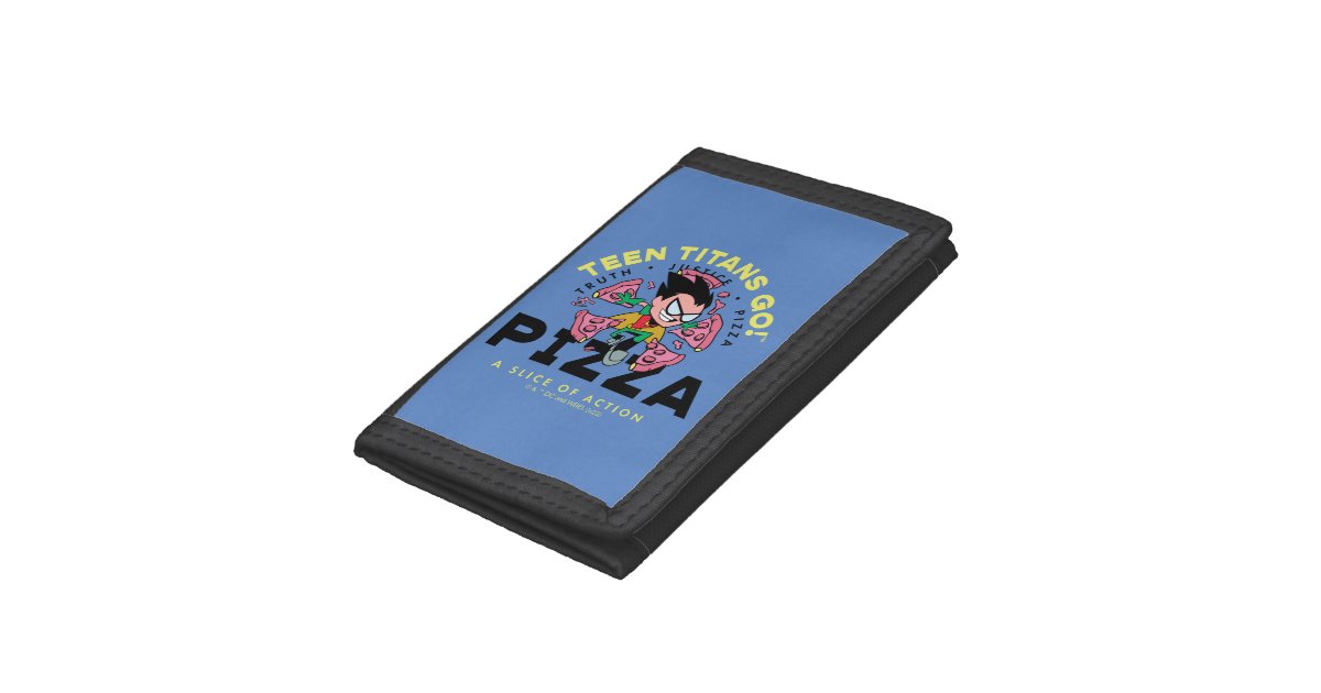Teen Titans Go! Robin "Truth Justice Pizza" Trifold Wallet | Zazzle