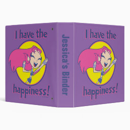 Teen Titans Go! | Starfire "I Have The Happiness" Binder | Zazzle