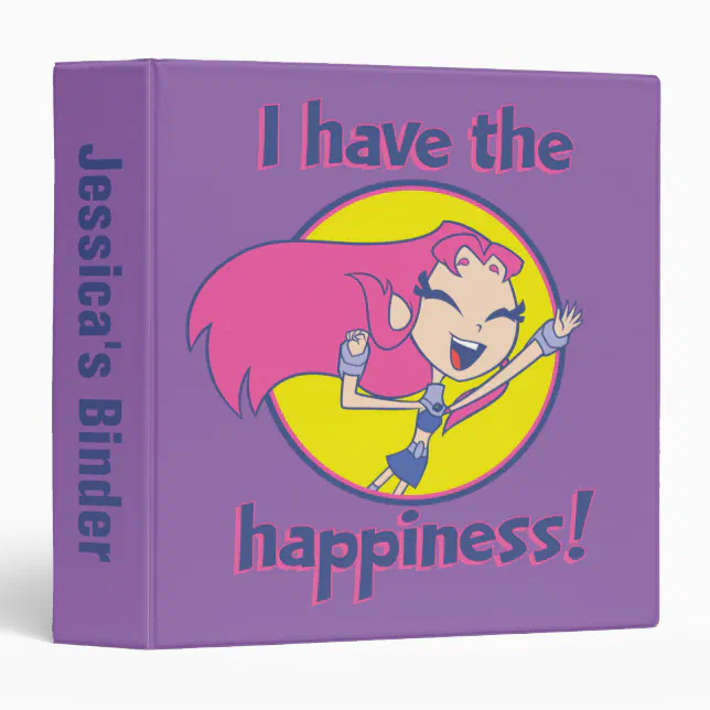 Teen Titans Go! | Starfire "I Have The Happiness" Binder | Zazzle