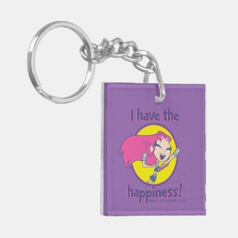 Teen Titans Go! | Starfire "I Have The Happiness" Keychain | Zazzle