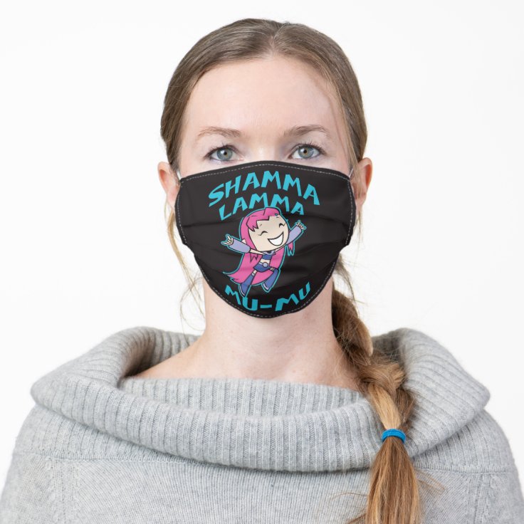 Teen Titans Go! | Starfire "Shamma Lamma Mu-Mu" Adult Cloth Face Mask ...
