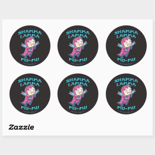 Teen Titans Go! | Starfire "Shamma Lamma Mu-Mu" Classic Round Sticker ...