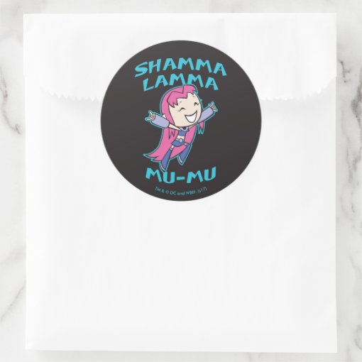 Teen Titans Go! | Starfire "Shamma Lamma Mu-Mu" Classic Round Sticker ...