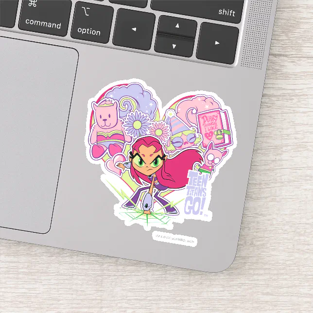 Teen Titans Go! | Starfire's Heart Punch Graphic Sticker | Zazzle