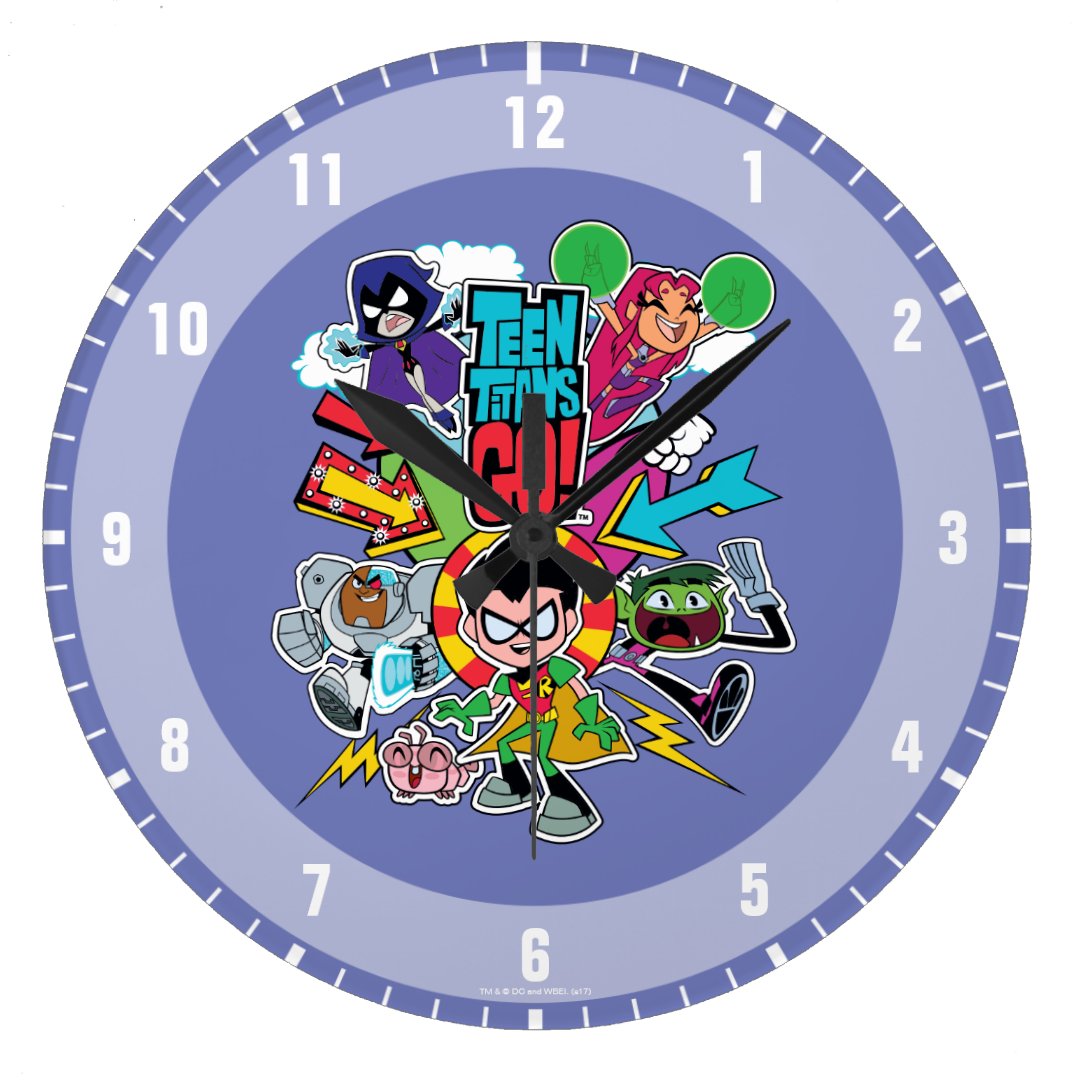 Teen Titans Go! | Team Arrow Graphic Large Clock | Zazzle