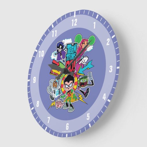 Teen Titans Go! | Team Arrow Graphic Large Clock | Zazzle
