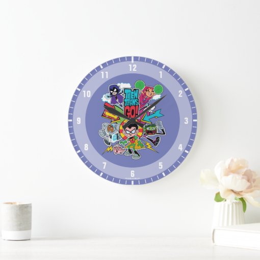 Teen Titans Go! | Team Arrow Graphic Large Clock | Zazzle