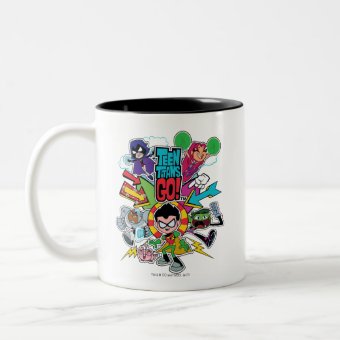 Teen Titans Go! | Team Arrow Graphic Two-Tone Coffee Mug | Zazzle