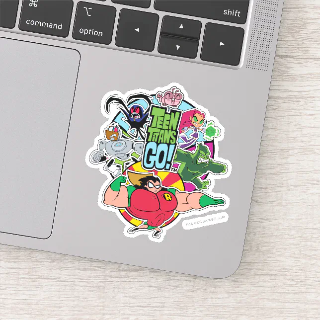 Teen Titans Go! | Team Group Graphic Sticker | Zazzle