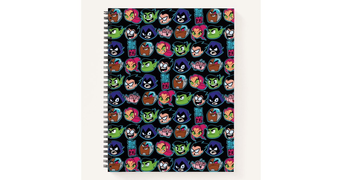 Teen Titans Go! | Titans Head Pattern Notebook | Zazzle