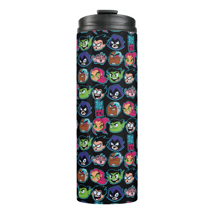Teen Titans Go! | Titans Head Pattern Thermal Tumbler | Zazzle