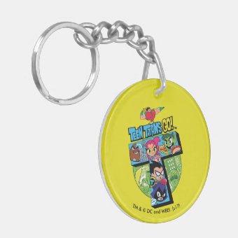 Teen Titans Go! | Titans Tower Collage Keychain | Zazzle