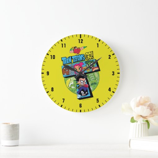 Teen Titans Go! | Titans Tower Collage Large Clock | Zazzle