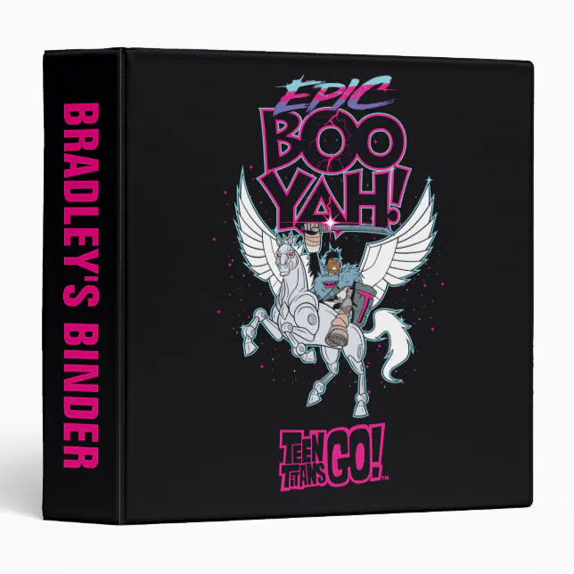 Teen Titans Go! | Warrior Cyborg Riding Pegasus Binder | Zazzle