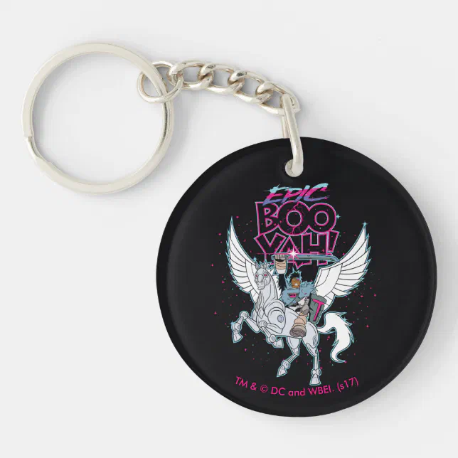 Teen Titans Go! | Warrior Cyborg Riding Pegasus Keychain | Zazzle
