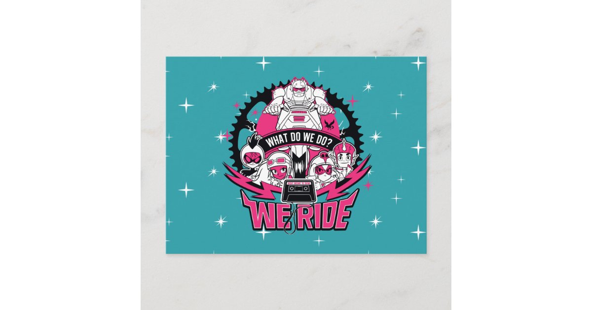 Teen Titans Go! | "We Ride" Retro Moto Graphic Postcard | Zazzle