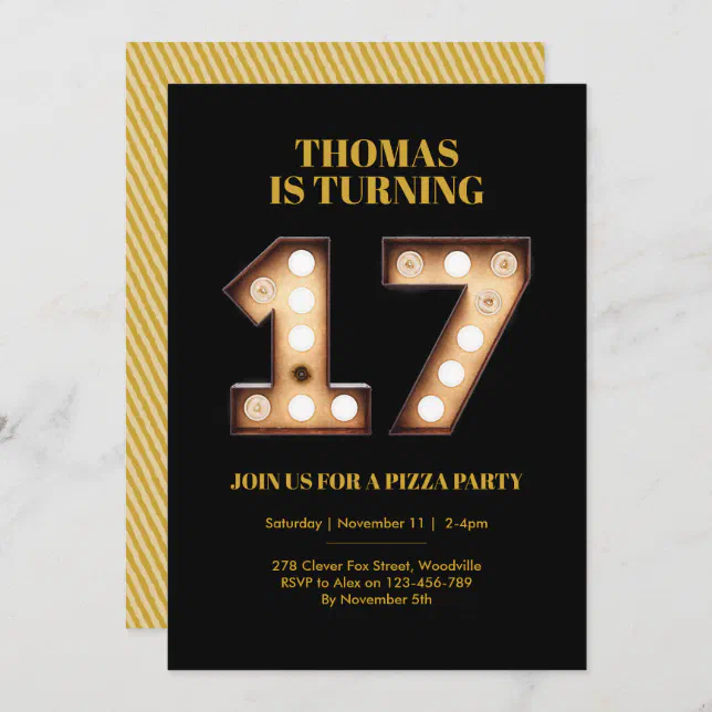 Teenage 17th birthday invitation | Zazzle