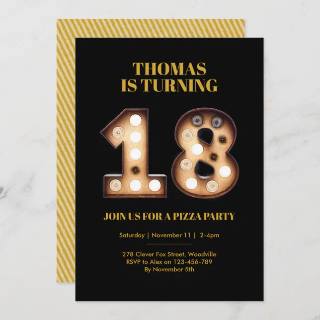 Teenage 18th birthday invitation | Zazzle