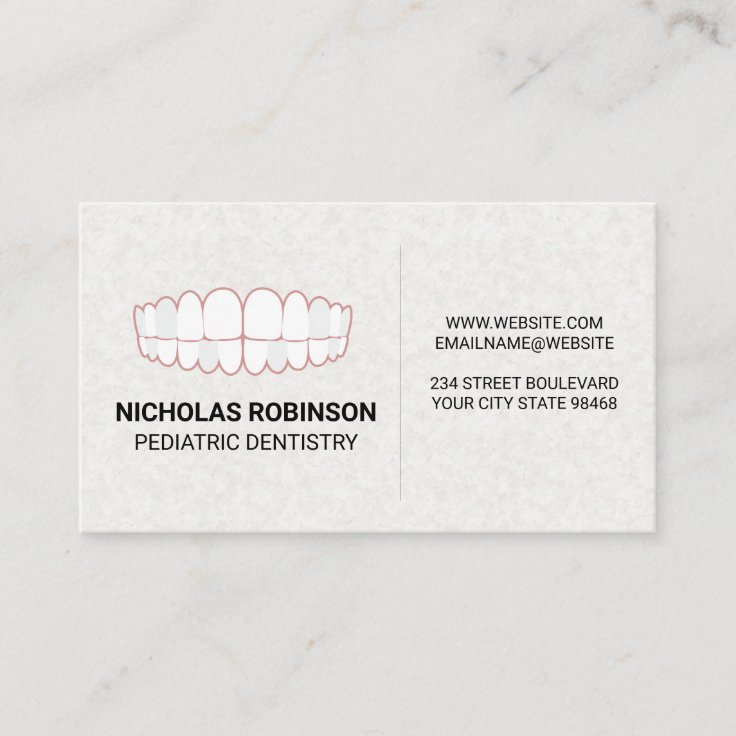 Teeth Icon | Dentistry Business Card | Zazzle