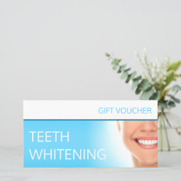 Teeth Whitening Gift Voucher Wedding Gift Dental Thank You Card | Zazzle