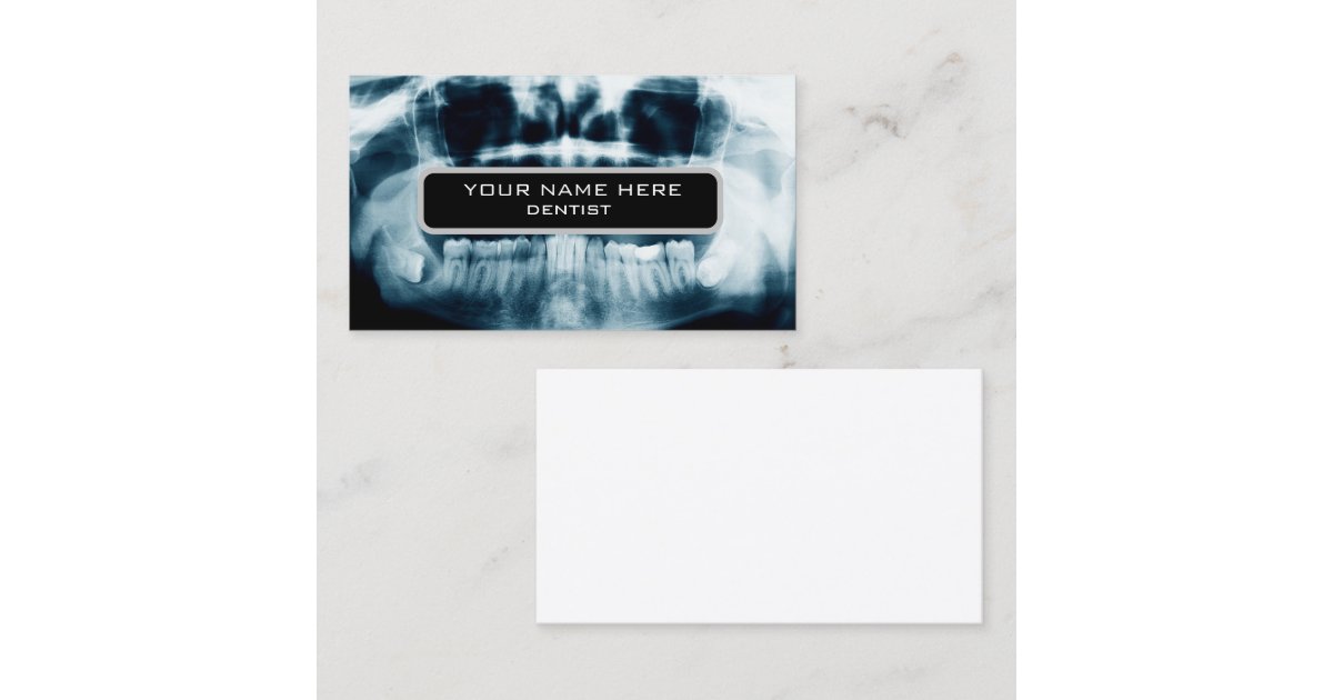 Teeth X-ray Business Card | Zazzle