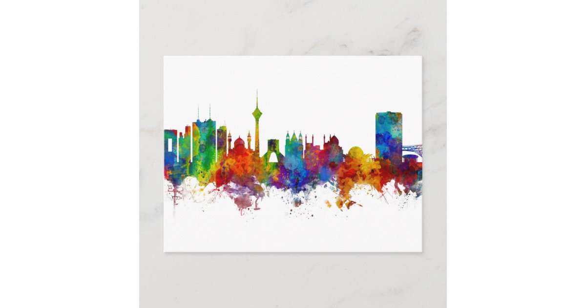 Tehran Iran Skyline Postcard | Zazzle