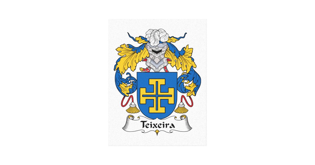 Teixeira Family Crest Canvas Print | Zazzle