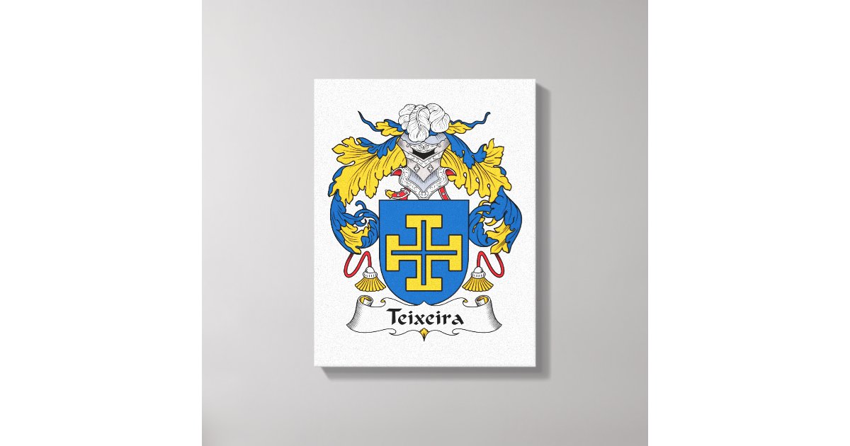 Teixeira Family Crest Canvas Print | Zazzle