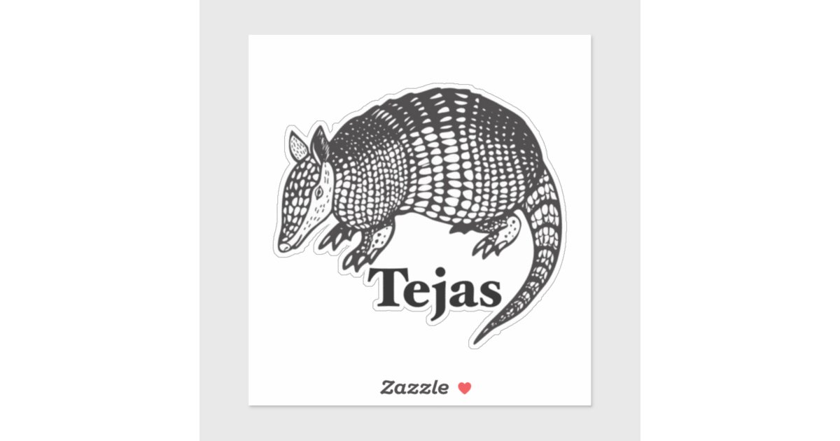 Tejas Armadillo Sticker | Zazzle