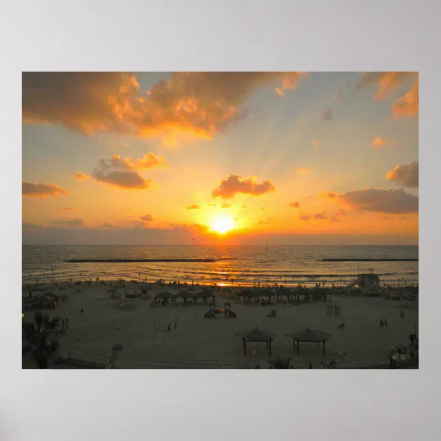 Tel Aviv Sunset Poster | Zazzle